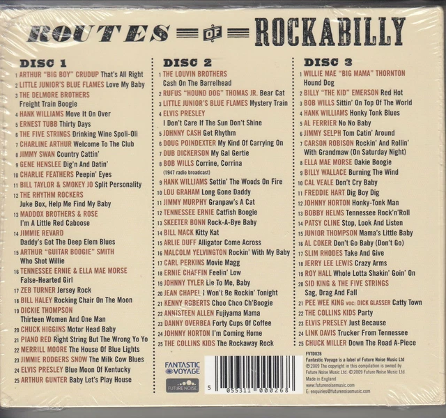 ROUTES OF ROCKABILLY 3-DISC CD BOX SET NEW SEALED 75 Songs ELVIS ...