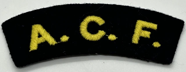 BRITISH MILITARY ARMY Cadet Force ACF Navy Yellow Uniform Patch $5.09 ...