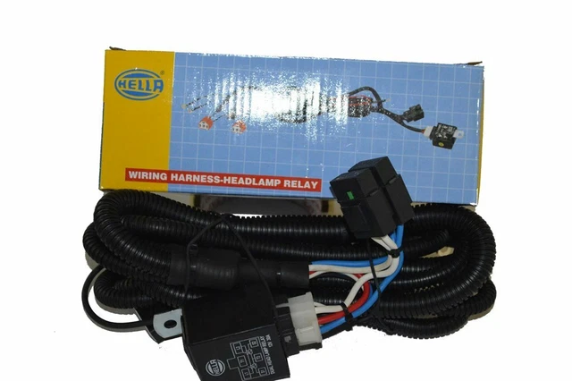 FOR HELLA LIGHT LAMP WIRING HARNESS DOUBLE FUSE & RELAY + CERAMIC ...