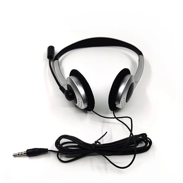 SILVER WIRED HEADSET for Laptop Users and Electronic Instrument Players ...