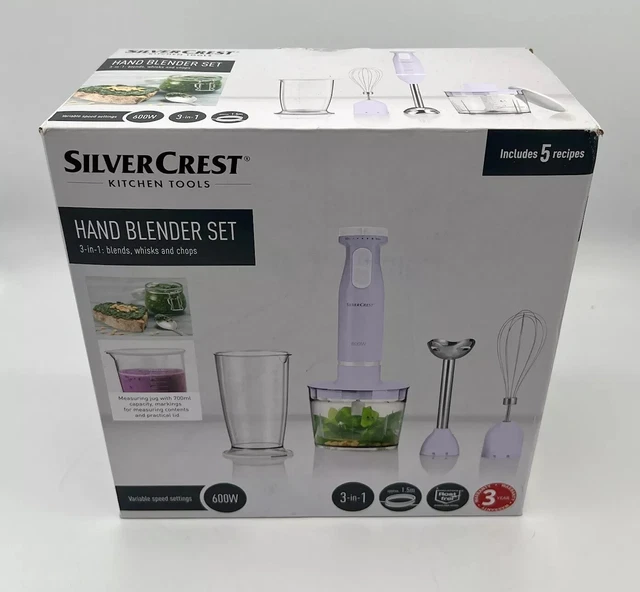 SILVERCREST KITCHEN TOOLS 600w Hand Blender Set 3 In 1 - BNIB £19.99 ...