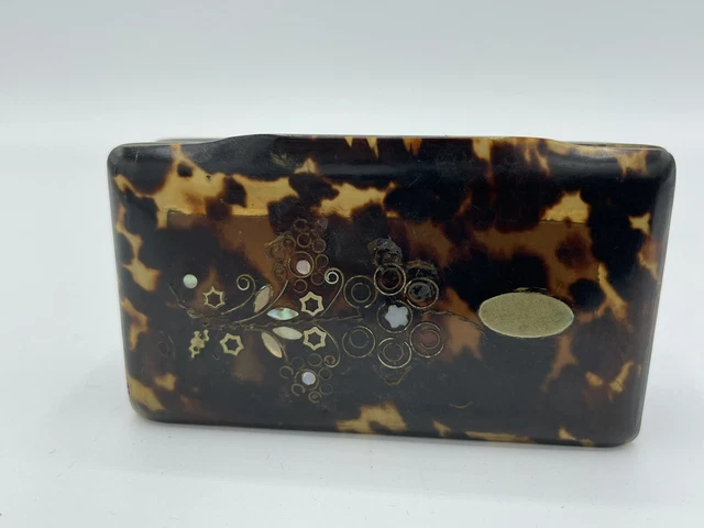 GEORGIAN SNUFF BOX Faux Tortoise Shell And Horn c1810 £115.00 - PicClick UK
