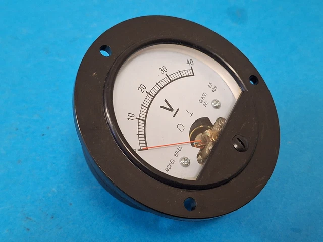 40V DC FSD Meter movement ~ 3.20" Diameter ~ Panel Mounted £8.99 ...