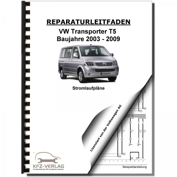 VW TRANSPORTER T5 2003-2009 schéma schéma électrique plans manuel d ...