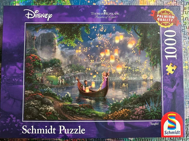 THOMAS KINKADE DISNEY Tangled Rapunzel 1000 Piece Jigsaw Lanterns £15. ...