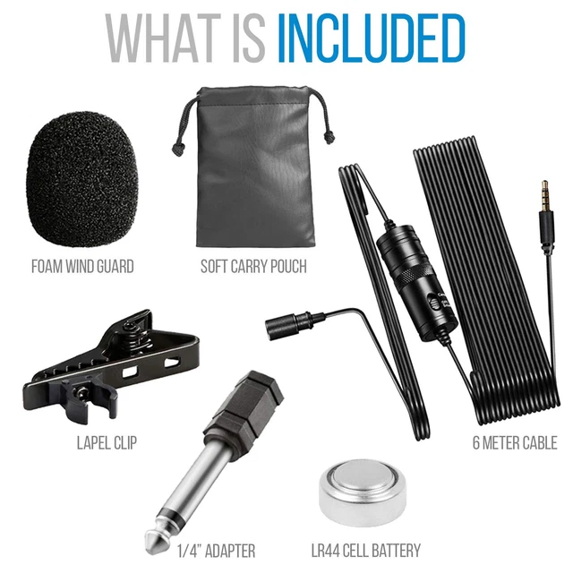 INOV8 PRO CLIP-ON 3.5mm Lavalier (lapel) Condenser Microphone ...