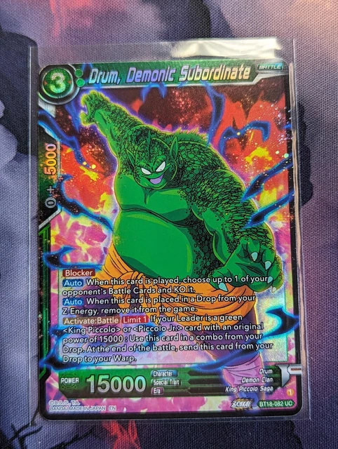 DRUM, DEMONIC SUBORDINATE BT18-082 UC FOIL - Dawn of The Z-Legends - DBS $1.00 - PicClick AU
