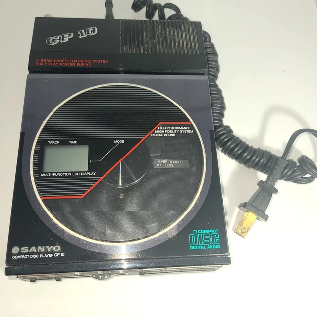 RARE VINTAGE 1985 SANYO CP-10 Compact Disc CD Player Black TESTED $169. ...