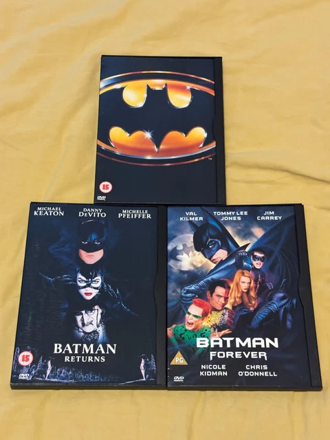 BATMAN/BATMAN RETURNS/BATMAN FOREVER - DVD Bundle - Cardboard Cases ...