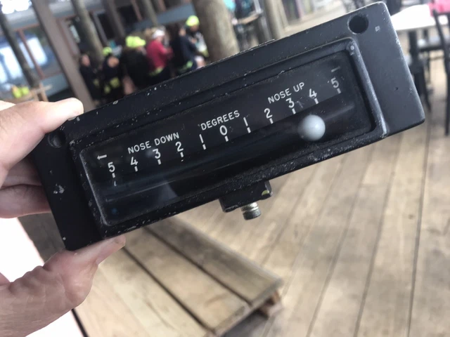 VINTAGE MILITARY AVIATION Bendix Inclinometer Pitch Gauge Airplane ...