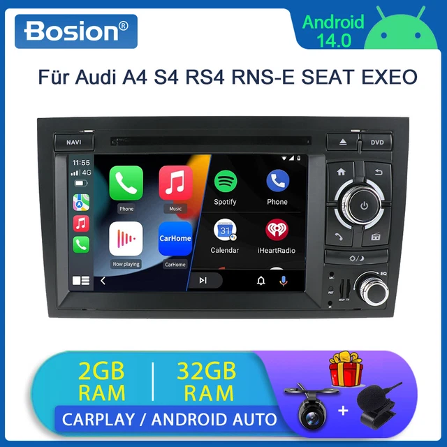 FÜR AUDI A4 S4 RS4 RNS-E SEAT EXEO Android 14 AutoRadio Car Play IPS DSP DVD CD EUR 211,99 ...
