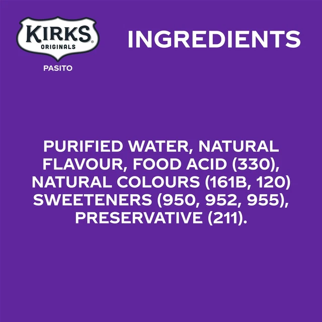 KIRKS SUGAR FREE Pasito Passionfruit Multipack Cans Soft Drink 20 x ...