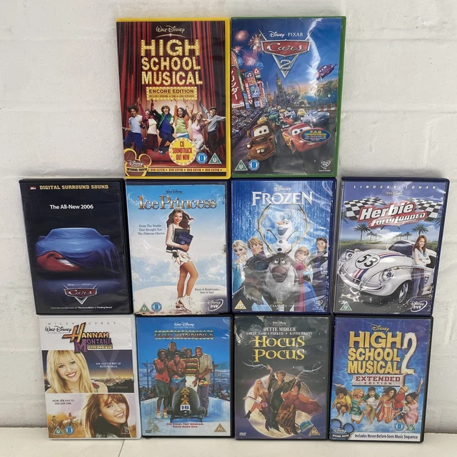 DISNEY MOVIE DVD Bundle X 10 Pixar Kids Collection Cars Frozen Hocus ...