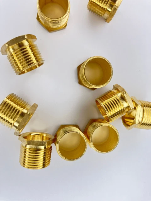 20MM BRASS MALE Bush 15mm Long ISO Metric M20 x 1.5 Threaded Multi Qty ...