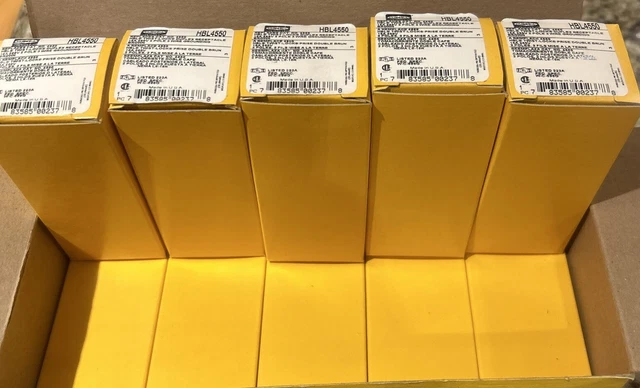 QTY 10- HUBBELL HBL4550 Twist-Lock Duplex Receptacle L6-15R 15A 250V 2P ...