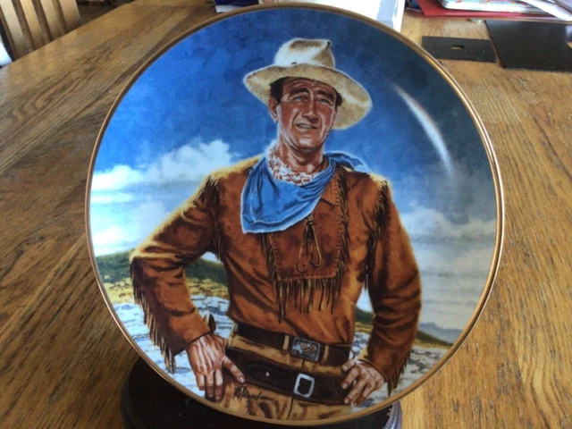 JOHN WAYNE PLATE - The Duke - Robert Tanenbaum - Franklin Mint - Cowboy ...