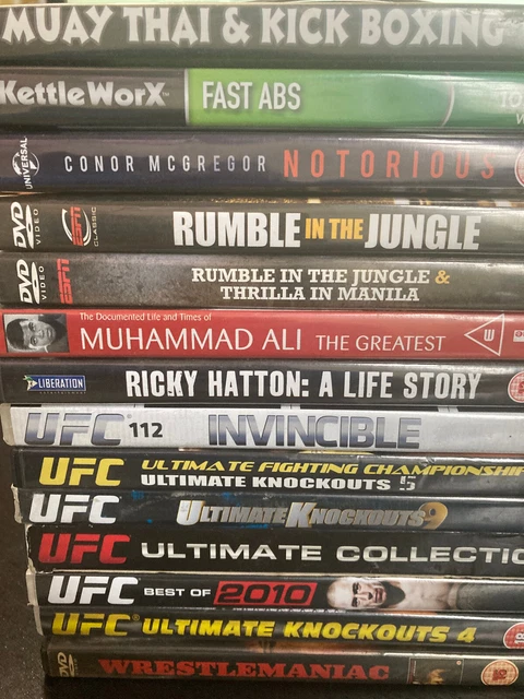 DVD JOBLOT BUNDLE UFC Fighting Wrestling Boxing Muay Thai Ali Mcgregor ...