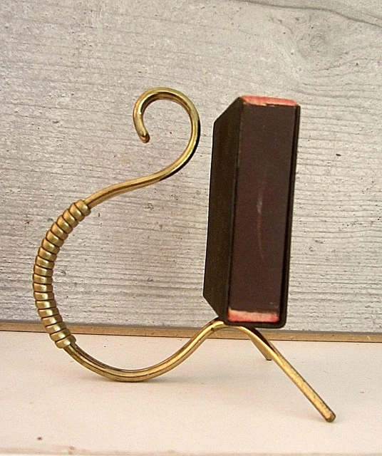 R/IFE076 ROBERT RANK streichholz box messing kupfer vintage mit wappen ...