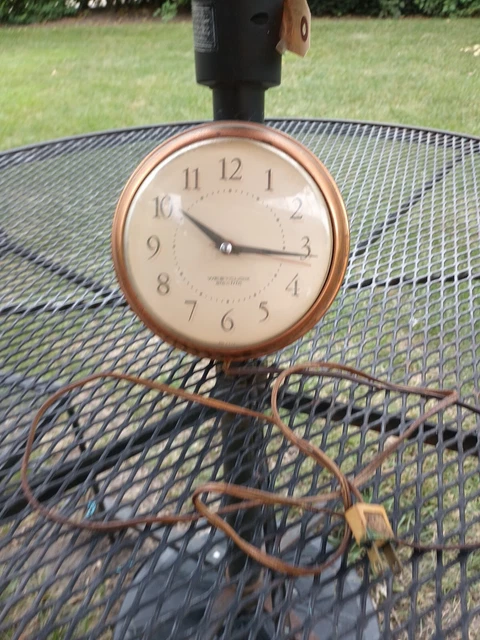 WESTCLOX ELECTRIC ROUND Copper Kitchen Wall Clock Works £94.73 ...