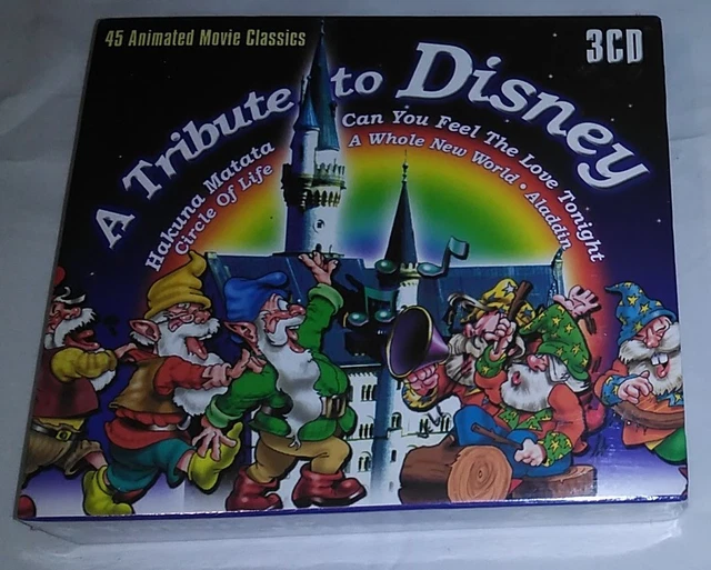 DISNEY A TRIBUTE to Disney / 45 Animated Movie Classics Music (3 CD Set ...