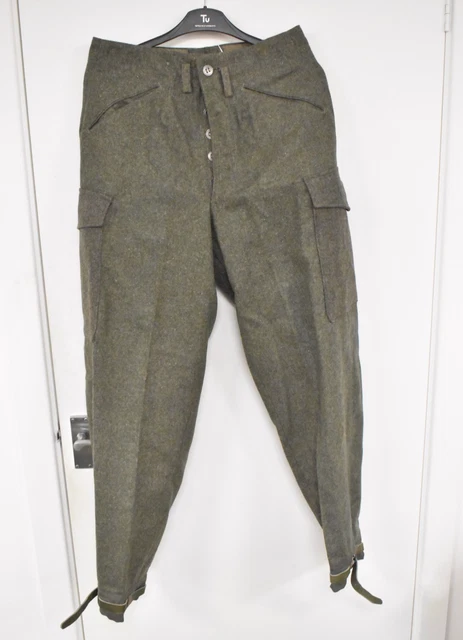 SWEDISH ARMY WWII 1940 Grey Wool Field Trousers W30 L31 Military ...