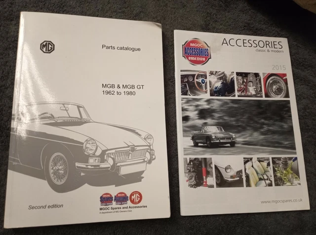 MGB & MGB GT 1962-1980 PARTS CATALOGUE 2nd Edition + MGOC Accessories ...