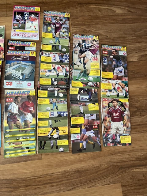 WEST HAM PROGRAMMES 1970- present bulk job lot home programmes x 200 ...