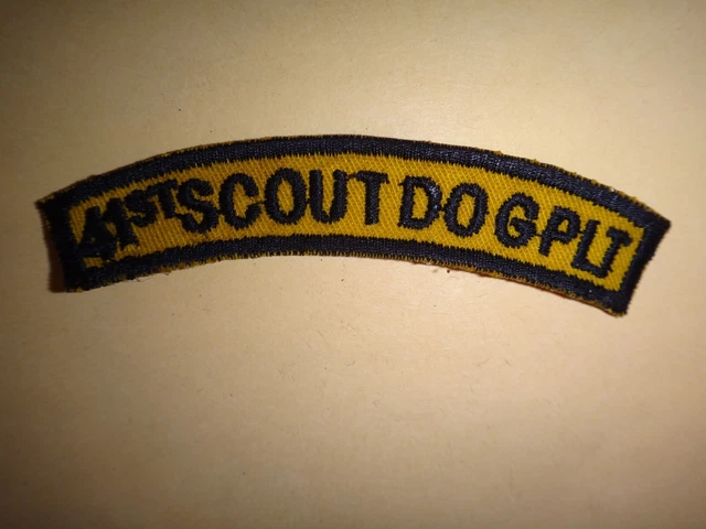 VIETNAM WAR PATCH US Army 41st SCOUT DOG PLATOON Arc £6.58 - PicClick UK