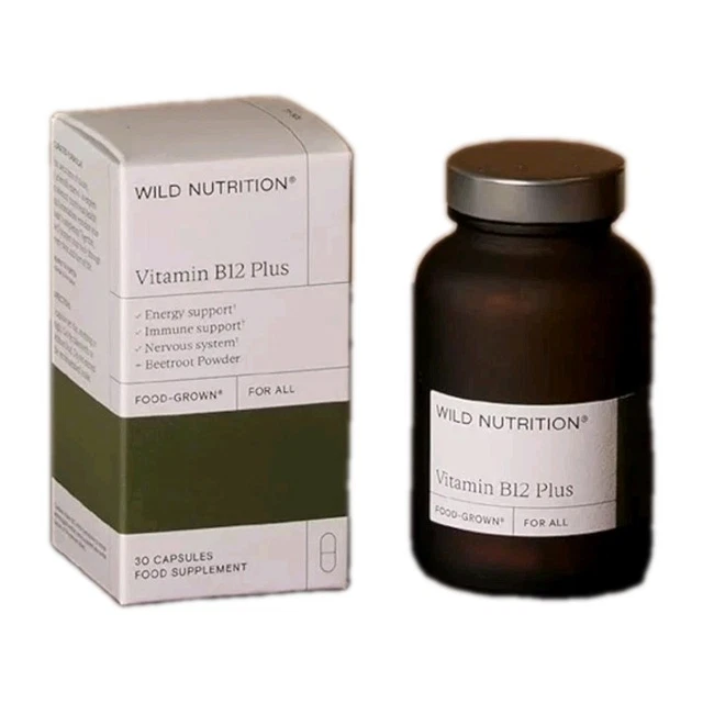 WILD NUTRITION FOOD-GROWN Vitamin B12 Plus - Vitamin B12 Supplement- 30 ...