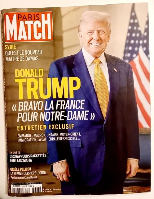 PARIS MATCH DONALD Trump Notre-Dame de Paris décembre 2024 n° 3945 EUR ...