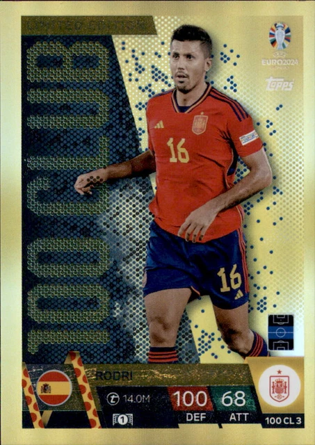 MATCH ATTAX UEFA EURO EM 2024 Germany 100 CL 3 - Rodri - 100 Club EUR ...