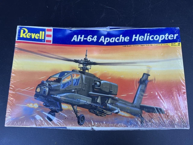 REVELL MONOGRAM AH-64 Apache Helicopter 1:48 scale model kit, #85-5443 ...