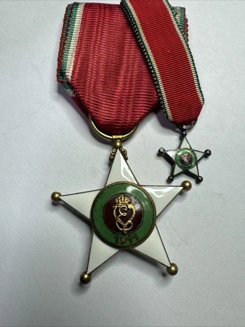 MEDAGLIA VITTORIO EMANUELE III 1911 Croce Stella Al Merito Coloniale ...