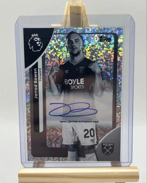 TOPPS PREM 2025-26 Jarrod Bowen Black And White Sparkle Auto /75 West ...