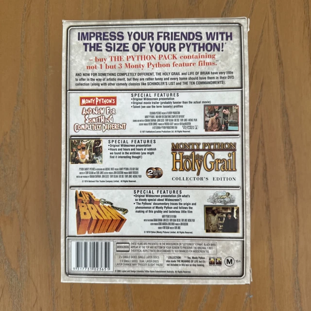 THE PYTHON PACK 3 DVD Boxset Monty Python Region 4 PAL Brand New $20.00 ...