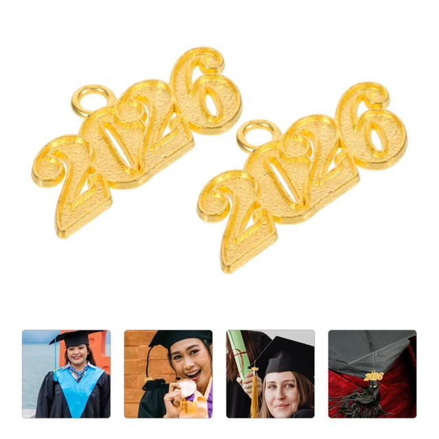 50 PCS NUMBER Year Pendant 2025 Diy Keychain Charms Graduation Tassel £ ...