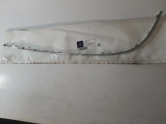 MERCEDES W211 CLASS & CHROME MOLDING REAR BUMPER SX OEM 2118850374 £73. ...
