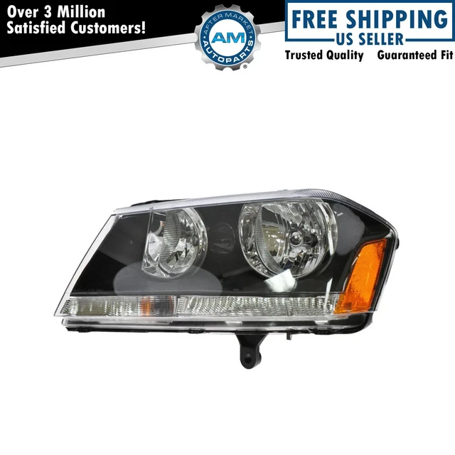 LEFT HEADLIGHT ASSEMBLY Drivers Side For 2008-2014 Dodge Avenger ...