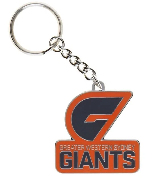 GREATER WESTERN SYDNEY GWS Official AFL Team Logo Novelty Metal Keyring ...