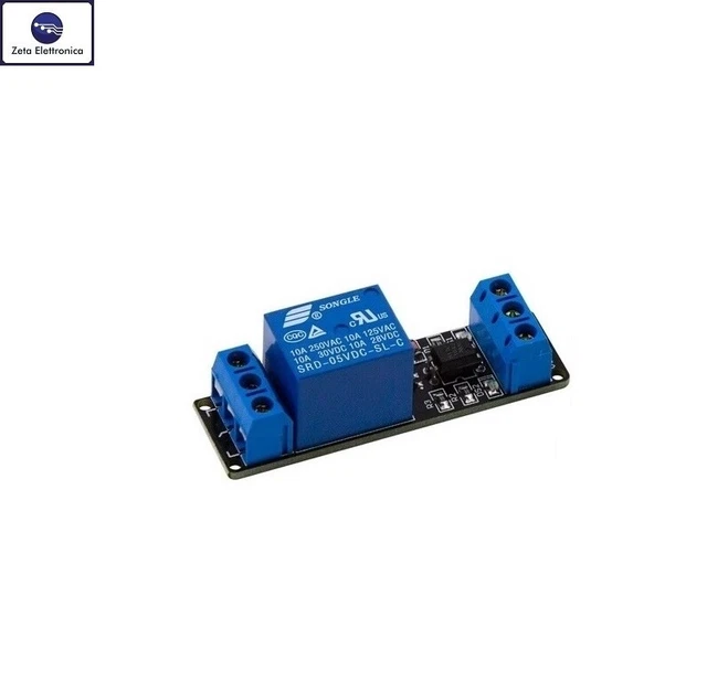 MODULO SCHEDA RELE' Arduino 5V Dc A 1 Canale 220V 250V 10A Ac Relay ...