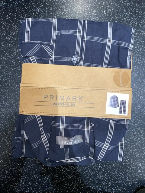 PRIMARK CHECK PJ Pyjamas Loungewear Set Size Medium New Blue £10.77 ...