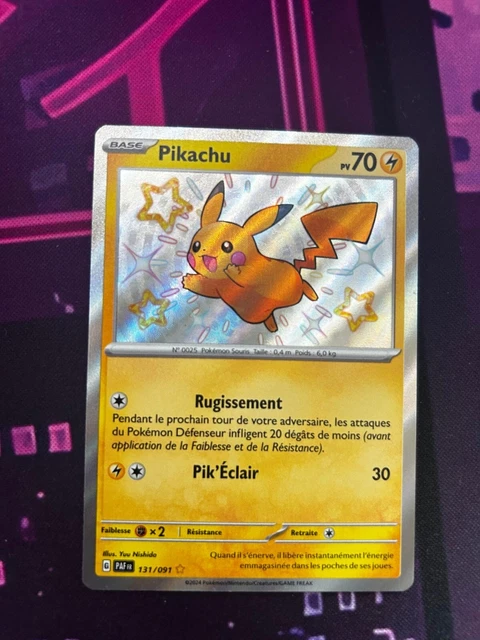 CARTE POKÉMON PIKACHU Shiny 131/091 Destinées de Paldea EV4.5 FR NEUF EUR 75,00 - PicClick FR