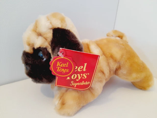 KEEL TOYS SIGNATURE Cuddle Puppies Pug 10" Soft Toy Stuffed Animal Brown V45 £14.00 - PicClick UK