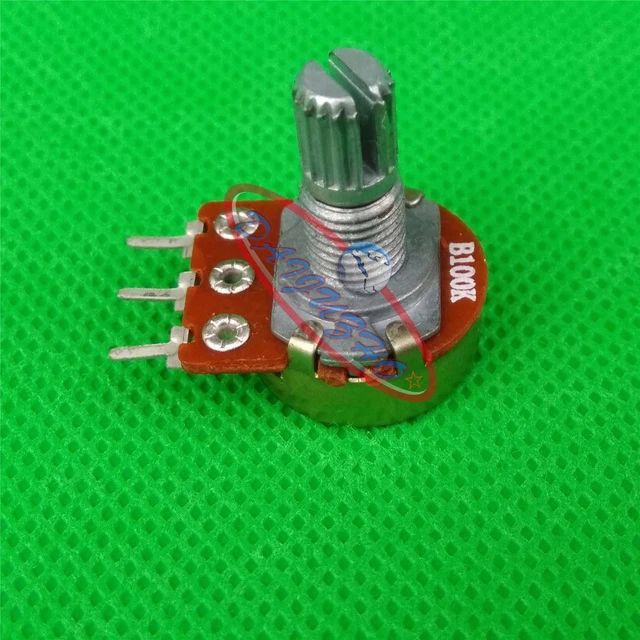 2PCS 100K OHM 15mm Linear Taper Potentiometer Pot B100K RD1480-01B $1. ...