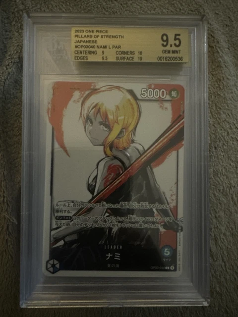 NAMI (PARALLEL) OP03-040 L Mighty Enemies One Piece Karte Japan BGS 9,5 ...