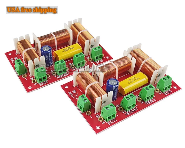 200W TWO BASS Crossover Treble + Midrange + Dual Woofer Speaker ...