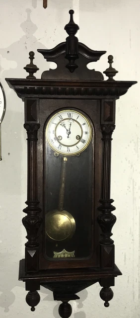 ANTIKE WANDUHR,PENDELUHR REGULATOR Gründerzeit um 19Jh JUNGHANS EUR 90 ...