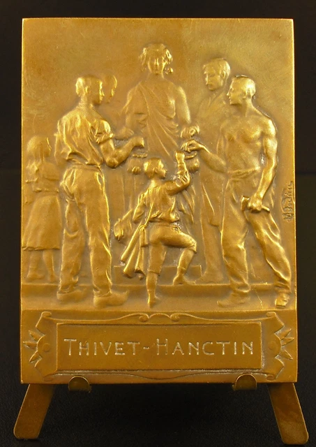 MÉDAILLE FIGURE DE Banque ou des économies à Thivet-Hanctin Bank ...