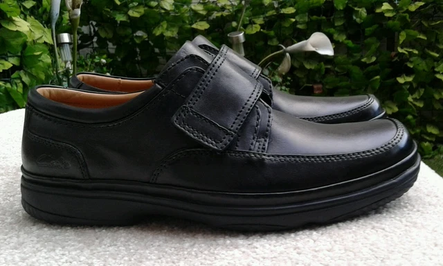 MENS CLARKS FLEXLIGHT Swift Turn Extra Wide Shoes Black Uk Size 8.5 'H ...