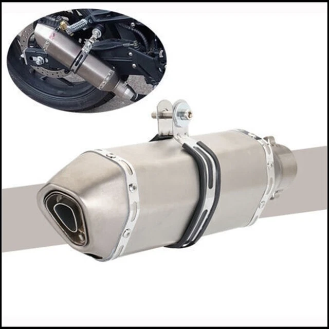 EXHAUST MUFFLER PIPE 51mm Silencer Tube Motor Stainless Steel Slip-on ...